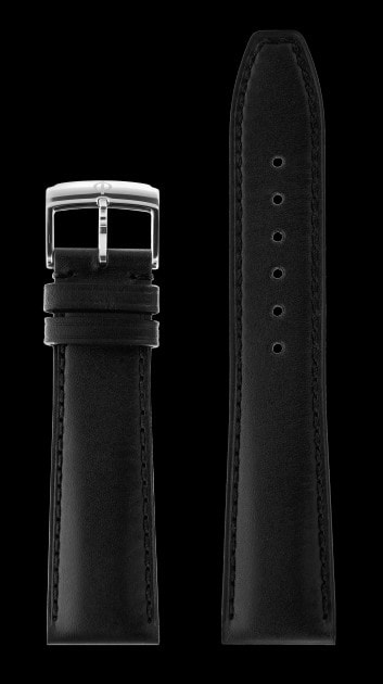Schwarzes Kalbslederarmband, Dornschließe aus Stahl 21.0 MM - MXE101RM ...