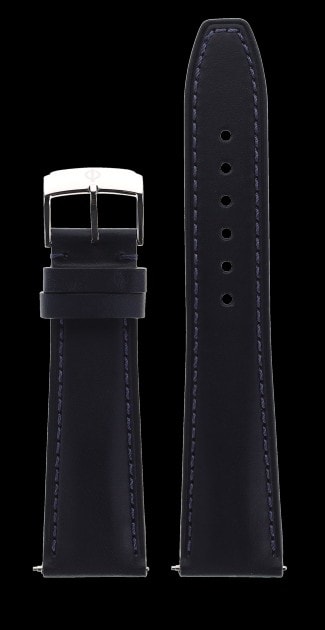 Navy Blue Calfskin Strap, Steel Pin Ardillon Buckle 22.0 MM - MXE0N0S9 ...